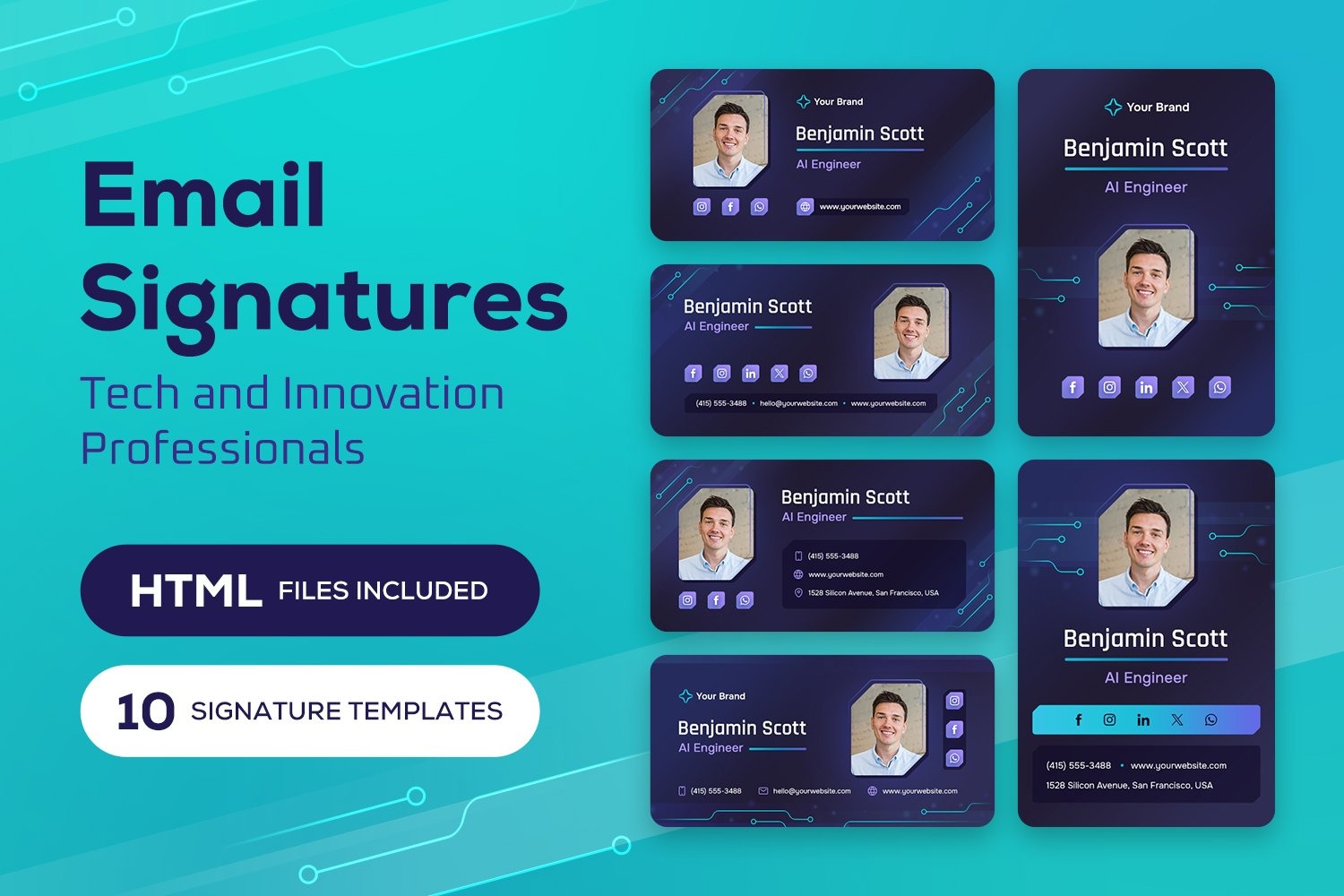 Email Signature - Artificial Intelligence - TemplateMonster