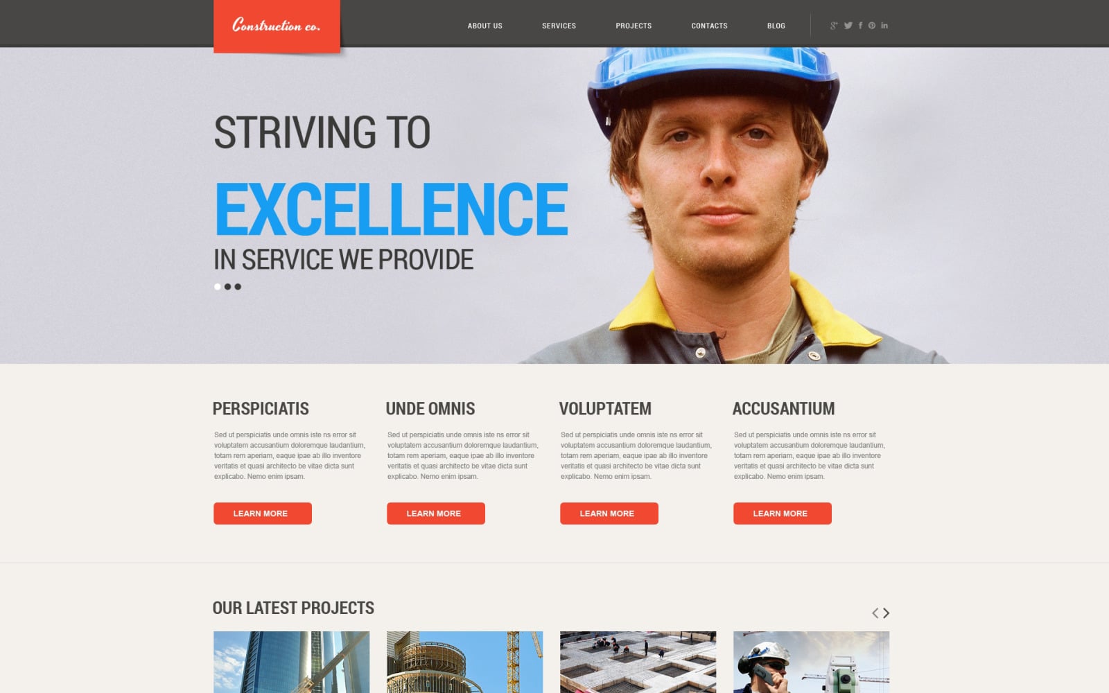 Construction Projects WordPress Theme - TemplateMonster