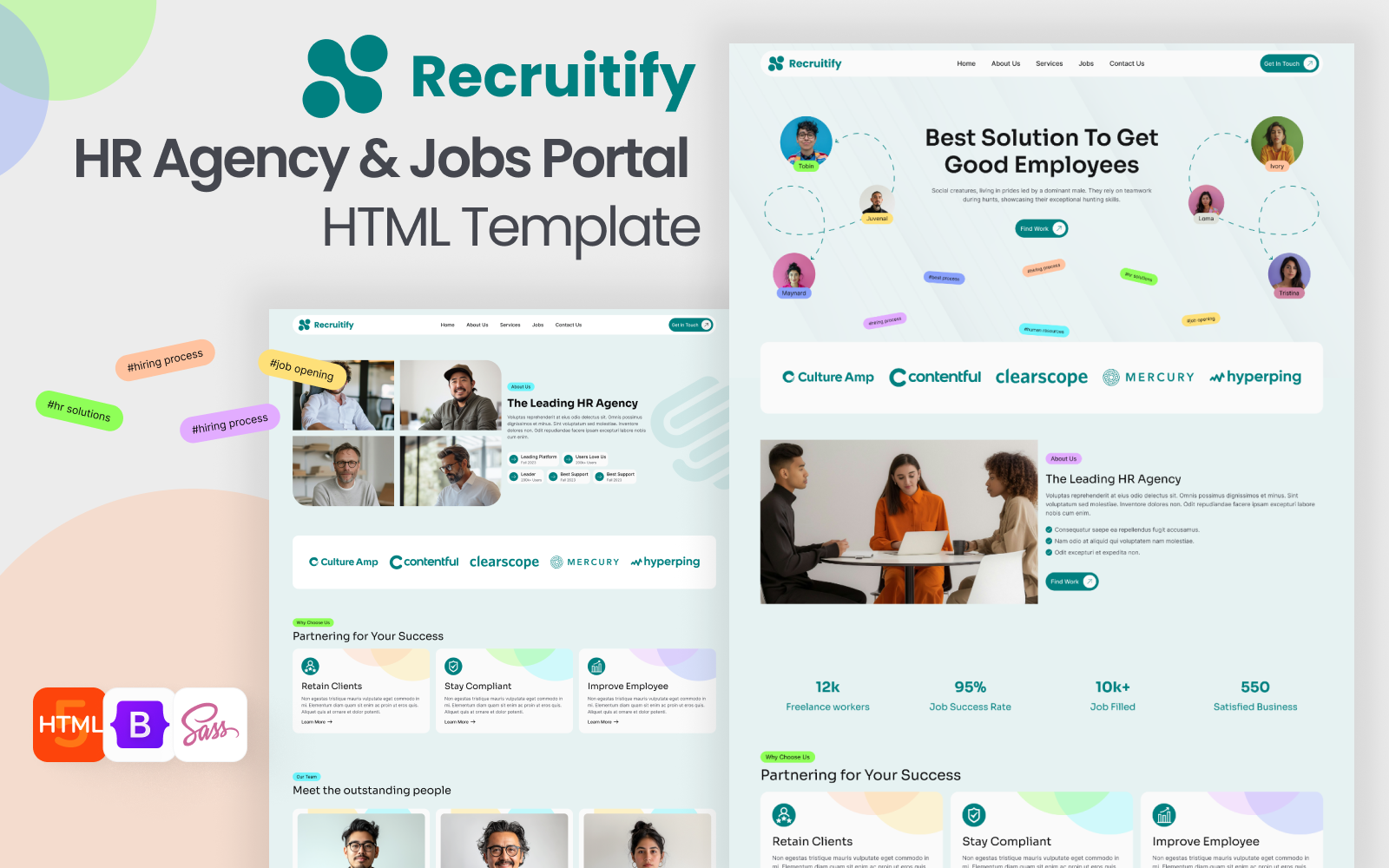 Recruitify - Career Portal and Job Seekers HTML Template