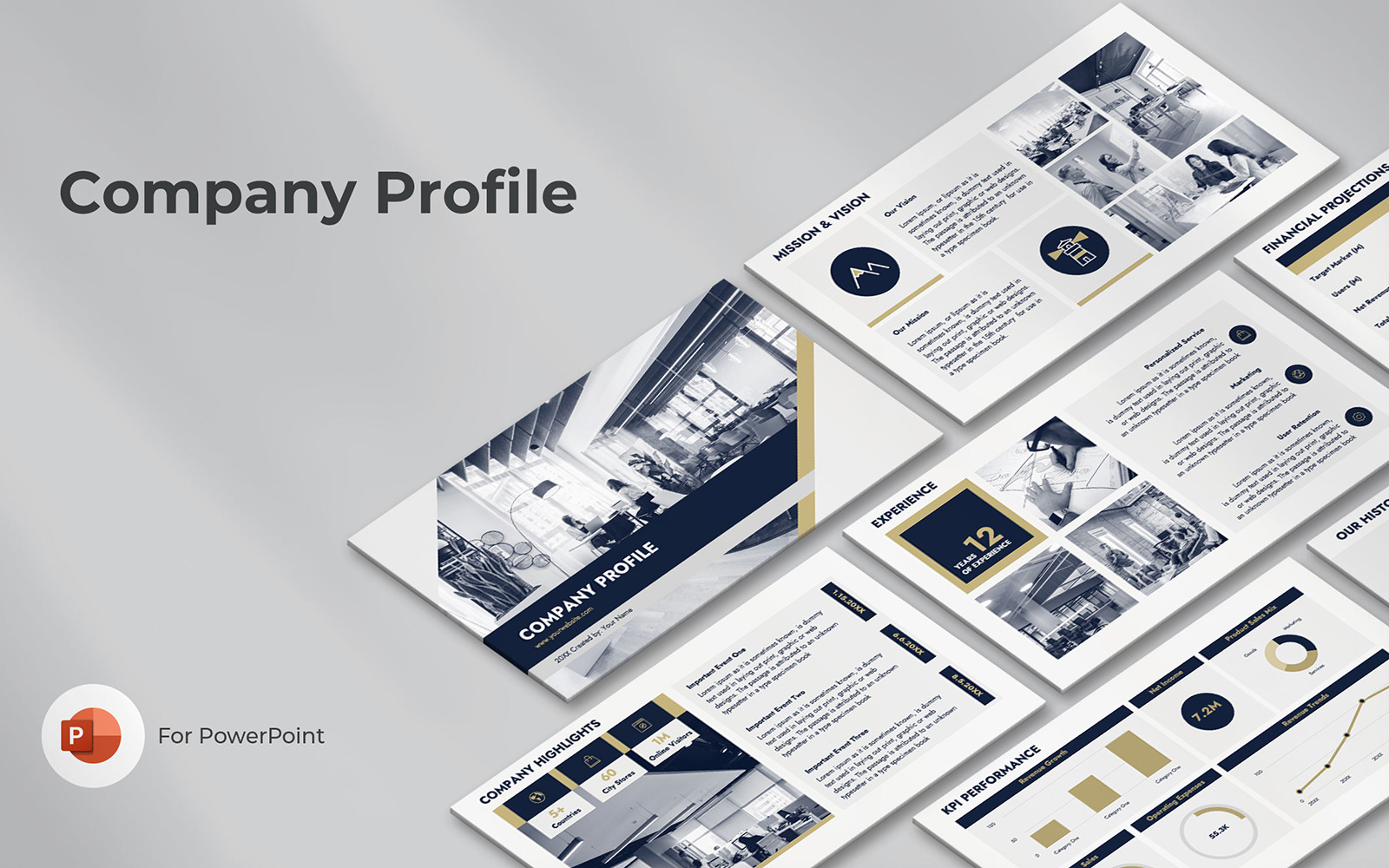 Company Profile Presentation PowerPoint - TemplateMonster