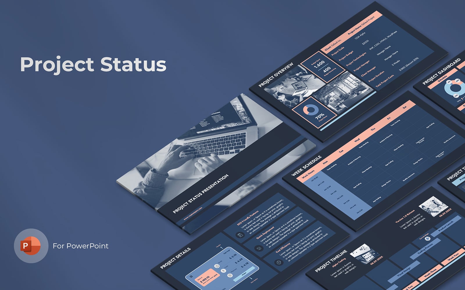 Project Status PowerPoint #468966 - TemplateMonster