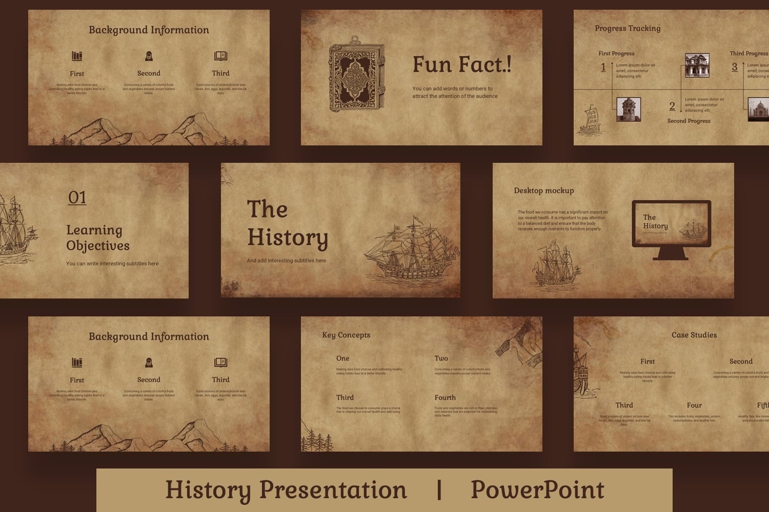 History Lesson PowerPoint #469924 - TemplateMonster