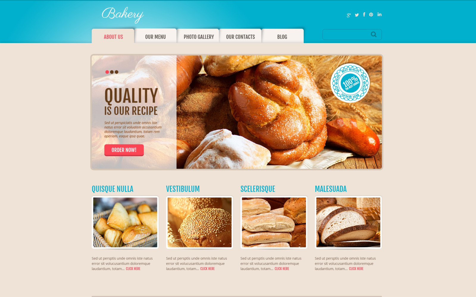 Delicious Bakery WordPress Theme #47006 - TemplateMonster