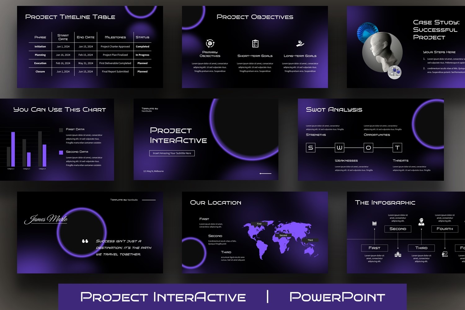 Project InterActive Space Theme PowerPoint - TemplateMonster