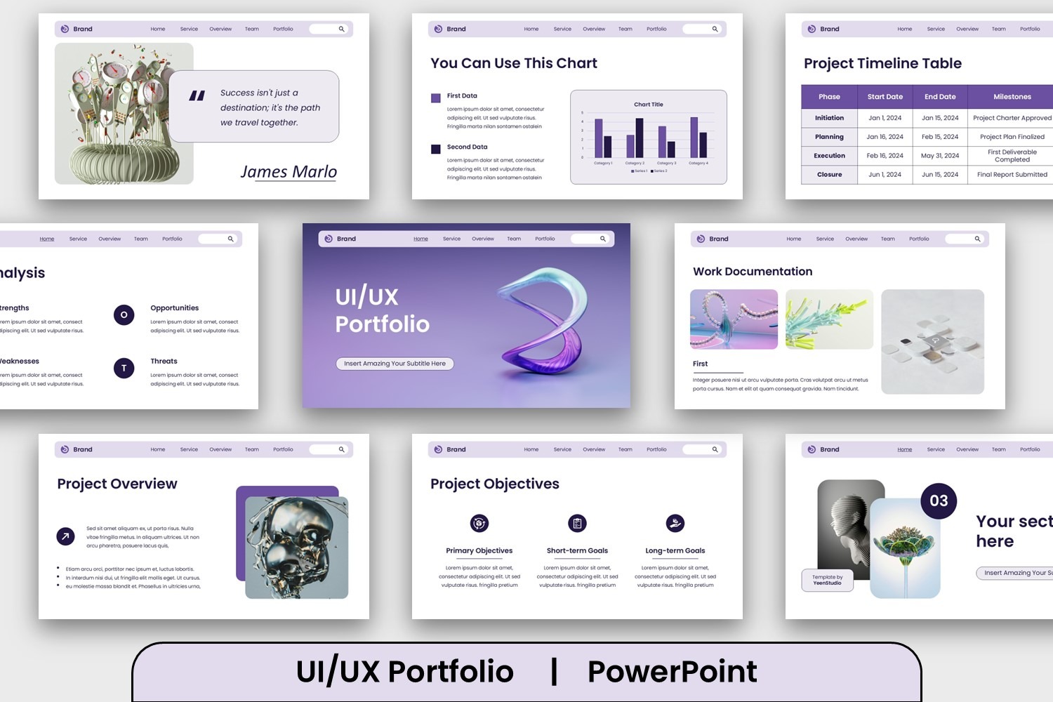 UI UX Portfolio PowerPoint #471570 - TemplateMonster