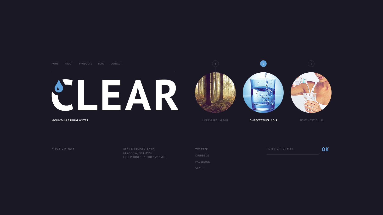 Water Website Template #47263 - TemplateMonster