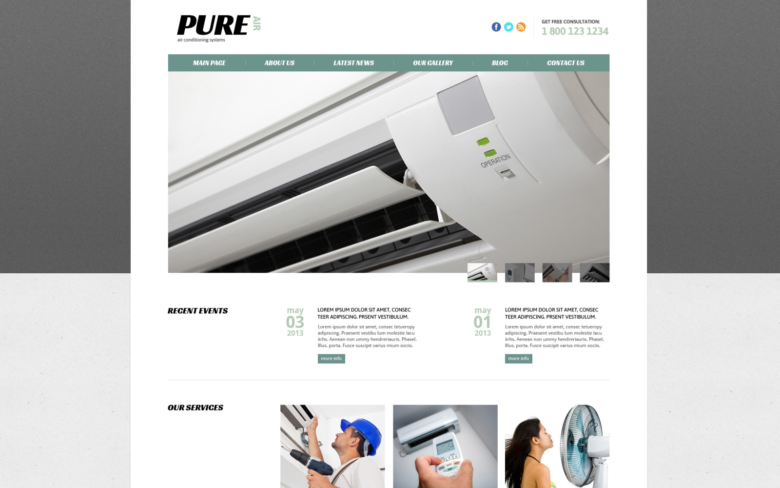 Air Conditioning Responsive Joomla Template - TemplateMonster