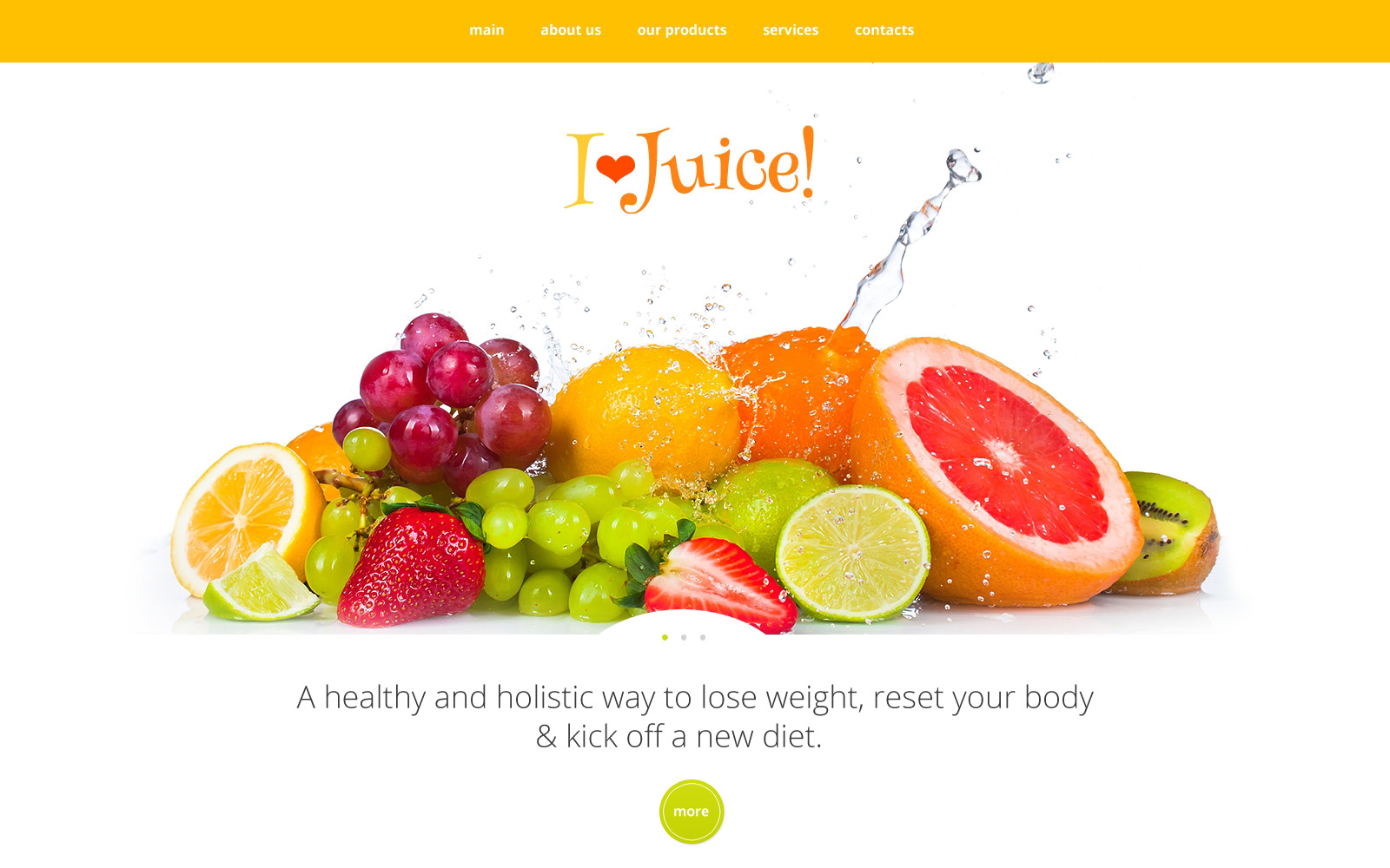 Healthy Juice Website Template #47422 - TemplateMonster