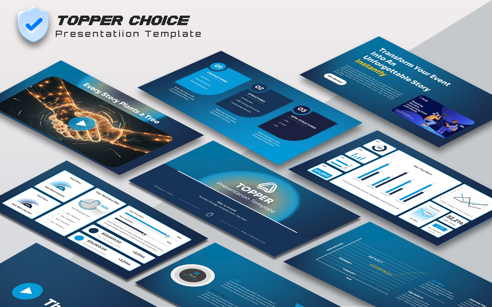 Topper Choice Presentation Template #474146 - TemplateMonster