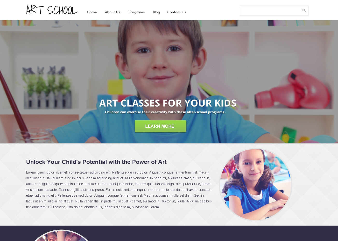 Art School Responsive Website Template - TemplateMonster