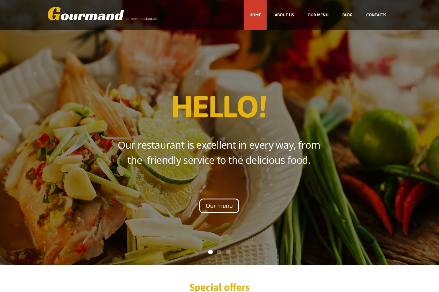 Gourmet Restaurant WordPress Theme #47709 - TemplateMonster