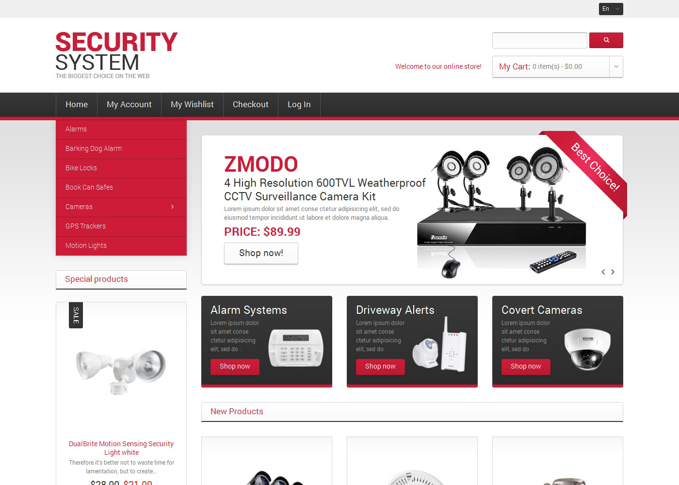 Security Systems Magento Theme #47877 - TemplateMonster