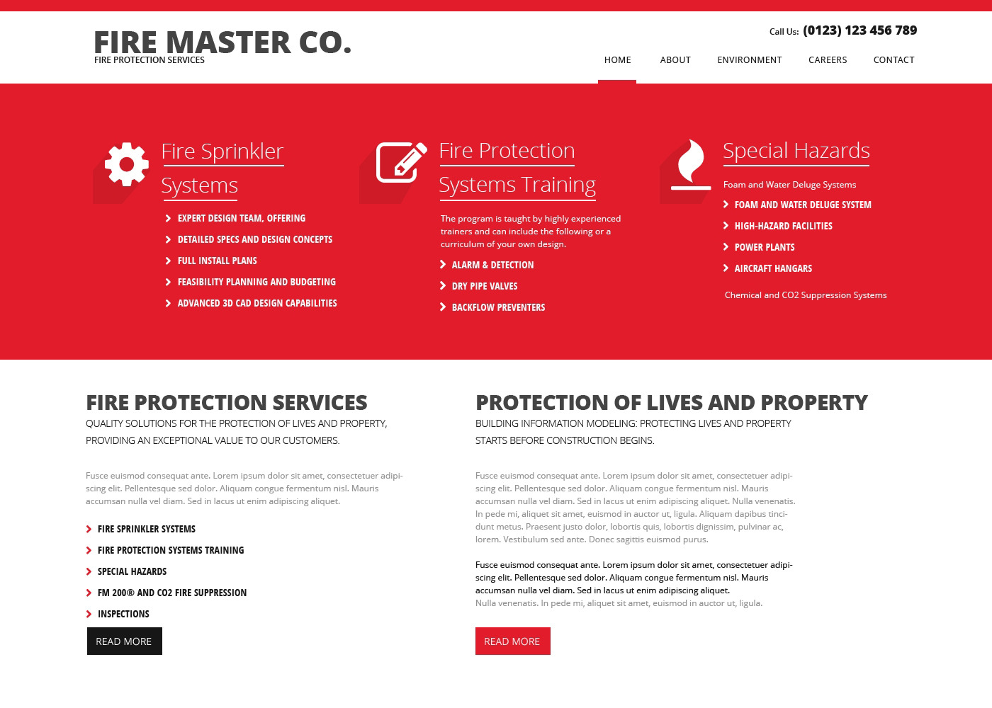 Fire Department Responsive Website Template - TemplateMonster