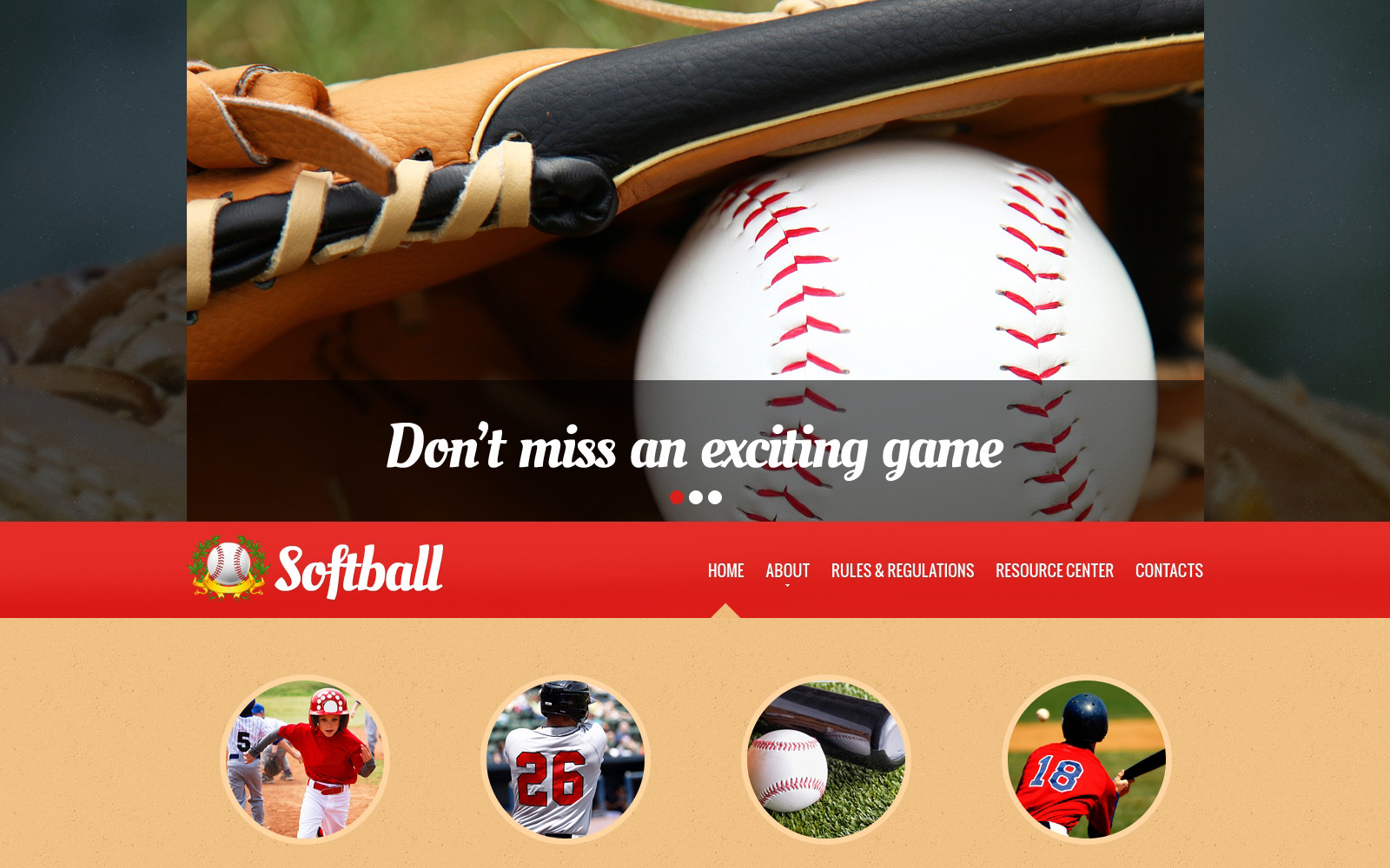 Baseball Responsive Website Template - TemplateMonster