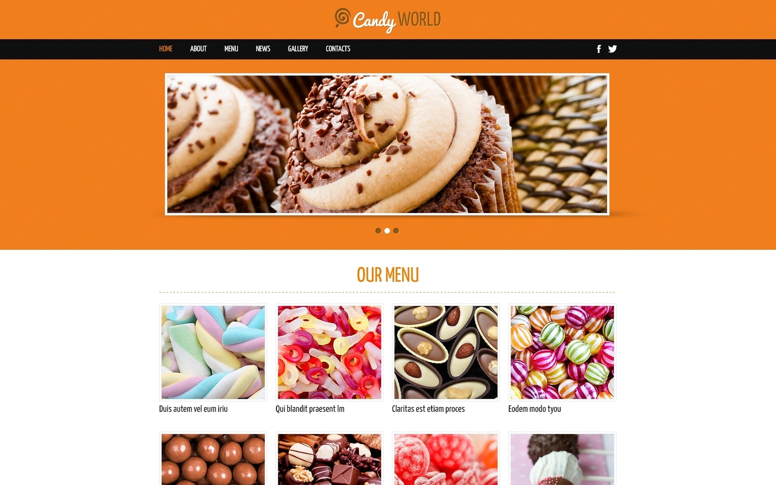 Sweet Shop Responsive Joomla Template - TemplateMonster
