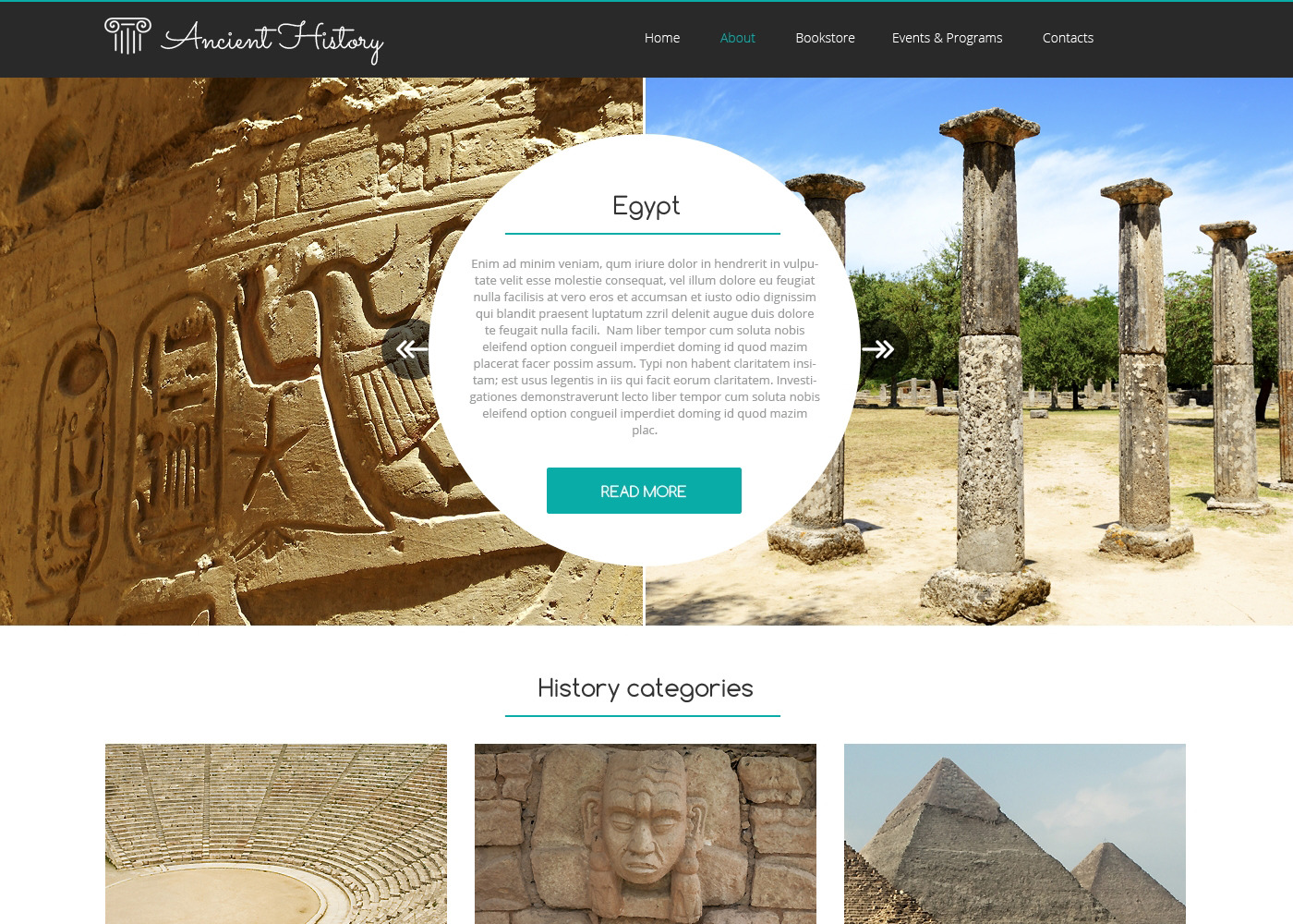 Museum Responsive Website Template #48992 - TemplateMonster