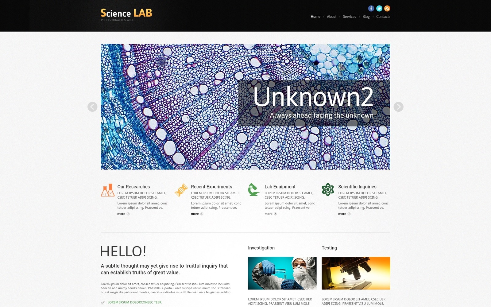 Science Lab Responsive Joomla Template - TemplateMonster