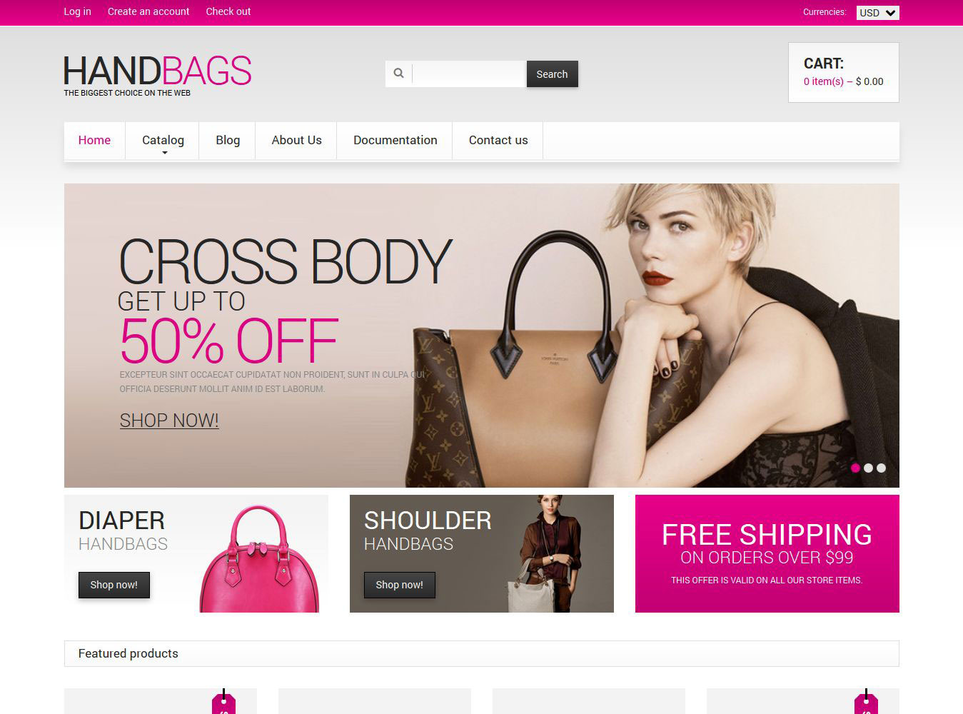 Handbag Responsive Shopify Theme #49056 - TemplateMonster