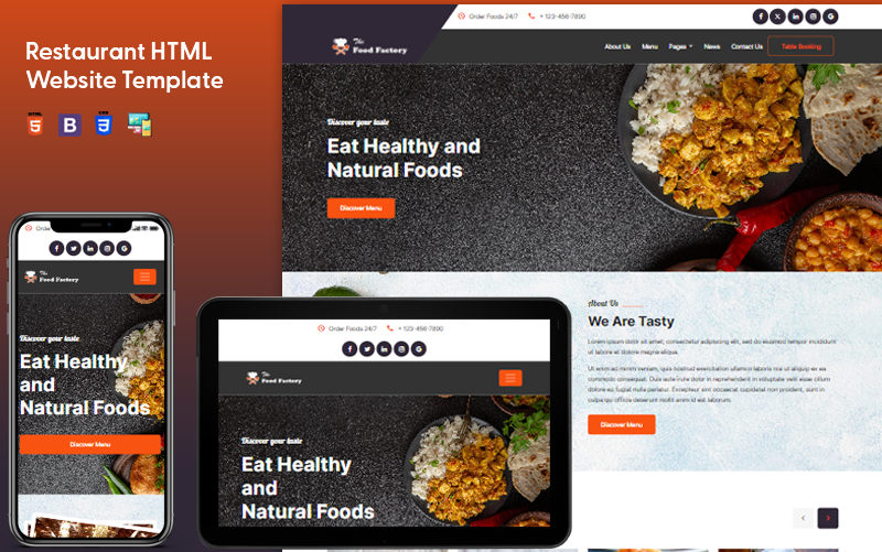 Food Factory - HTML Website Template - TemplateMonster