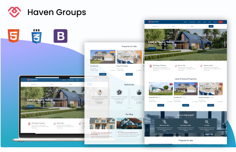 Real Estate Multipage HTML Website Template - TemplateMonster