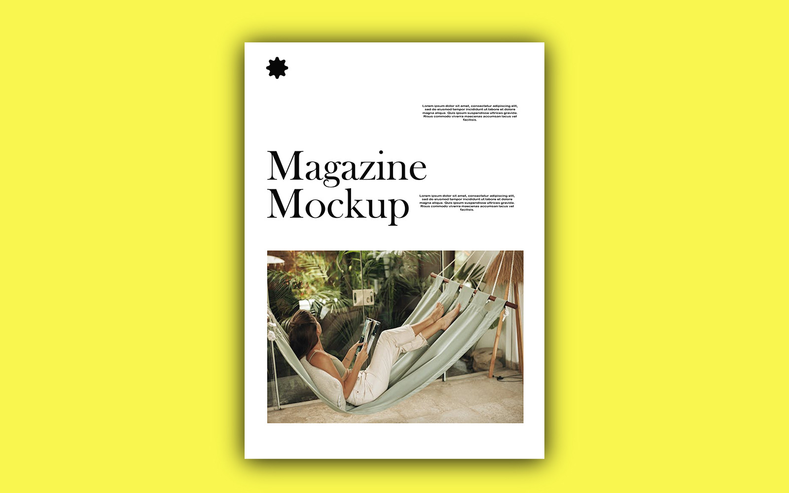 Realistic Magazine Mockup Design PSD Template
