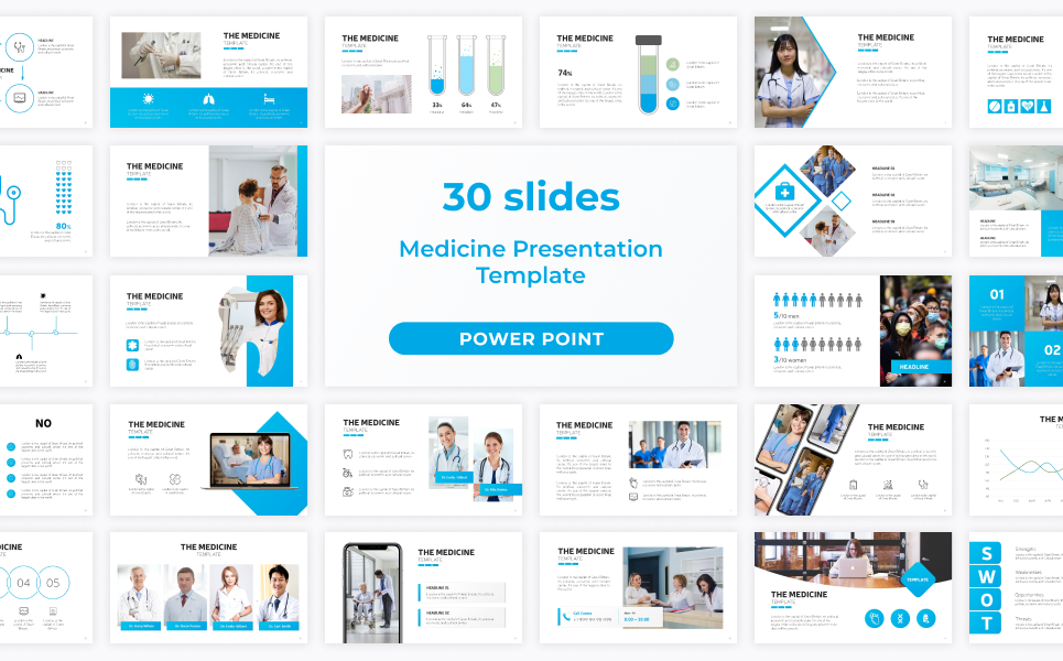 Medicine Presentation PowerPoint Template - TemplateMonster