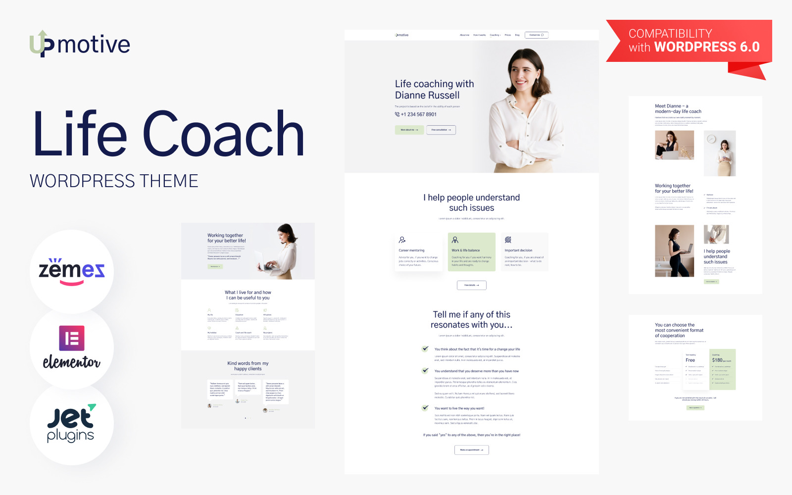 UpMotive - Life Coach WordPress Theme - TemplateMonster