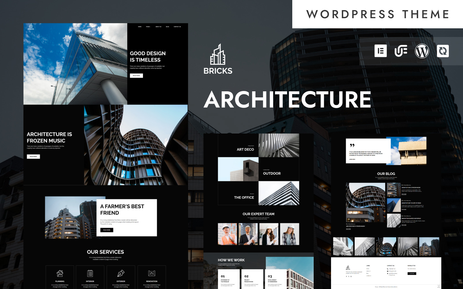 Bricks - Modern Architecture & Construction WordPress Elementor Theme