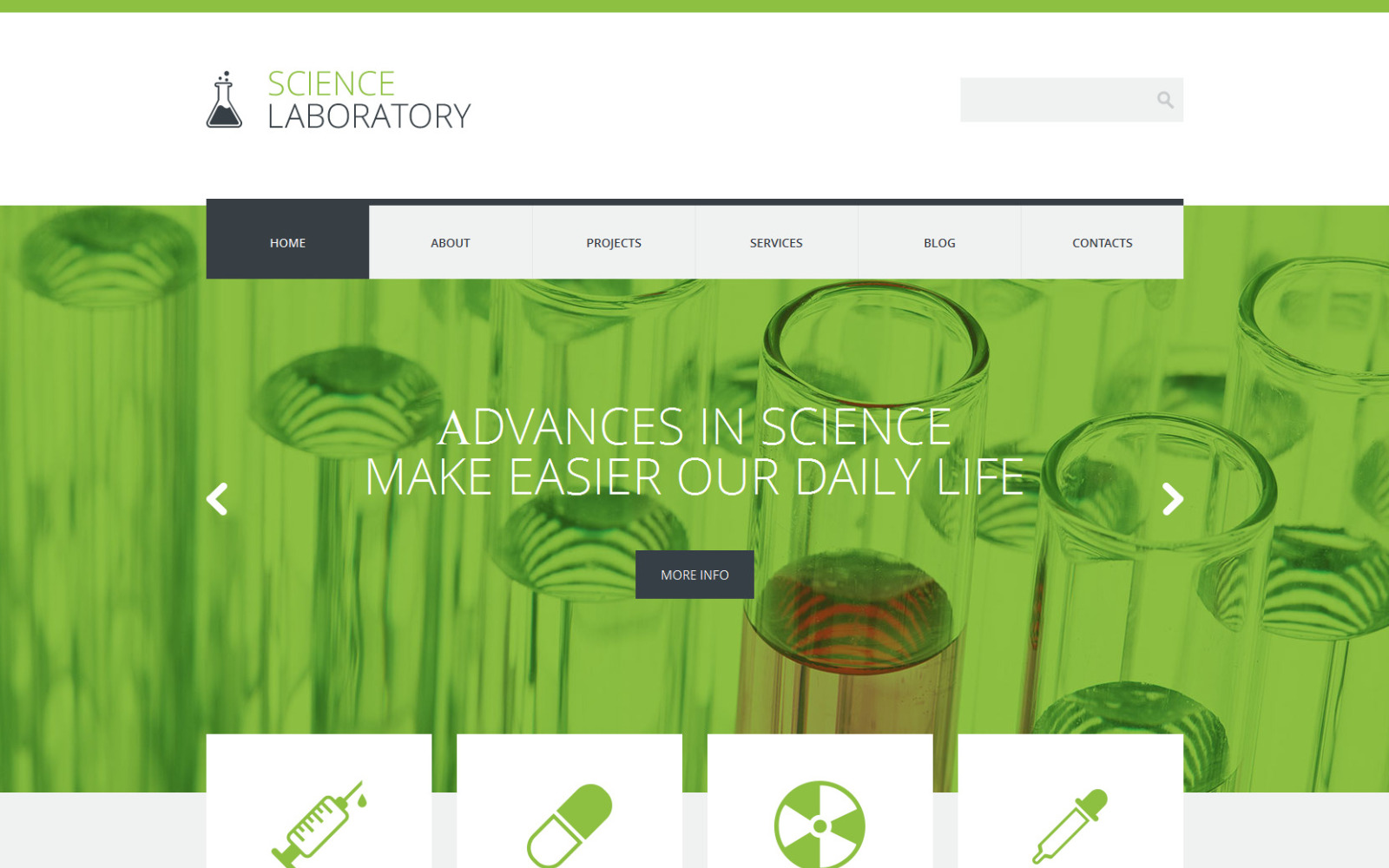 Science Lab WordPress Theme #49466 - TemplateMonster