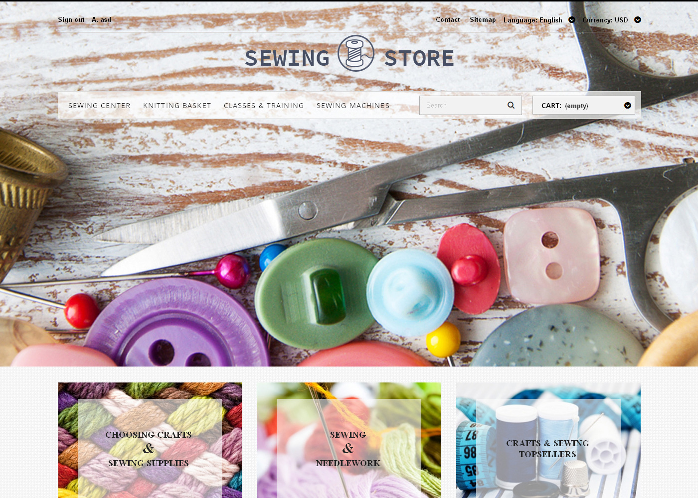 Sewing Lovers PrestaShop Theme #49542 - TemplateMonster