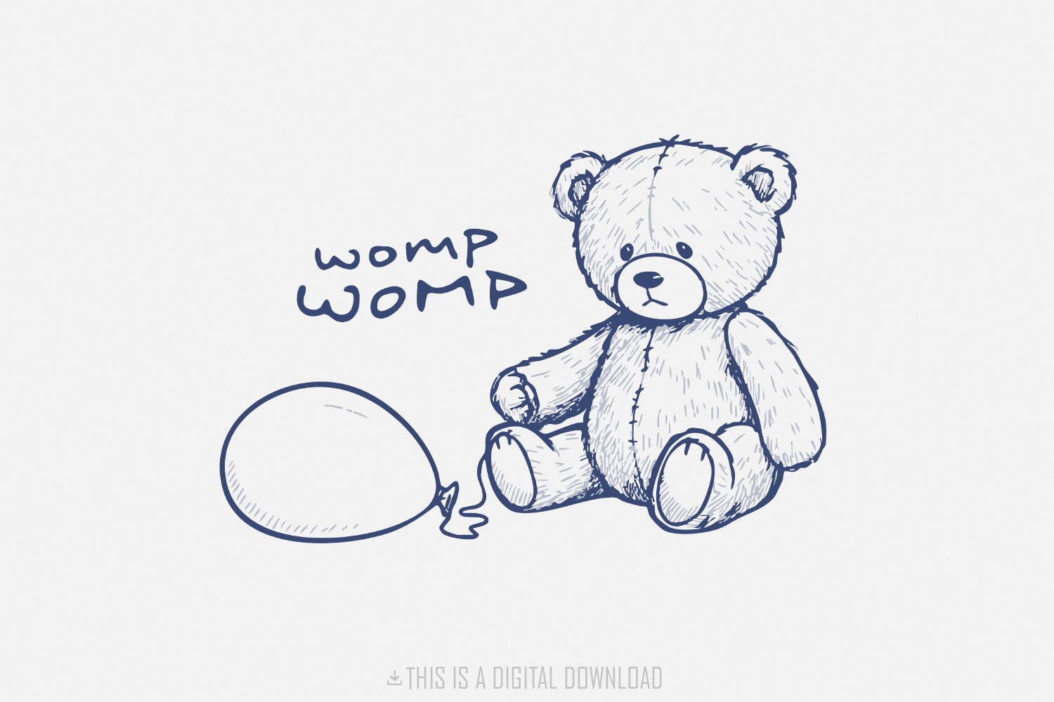 Womp Womp png, Bear png, Funny Cute Bear png, Sad Bear Png, Meme Design ...