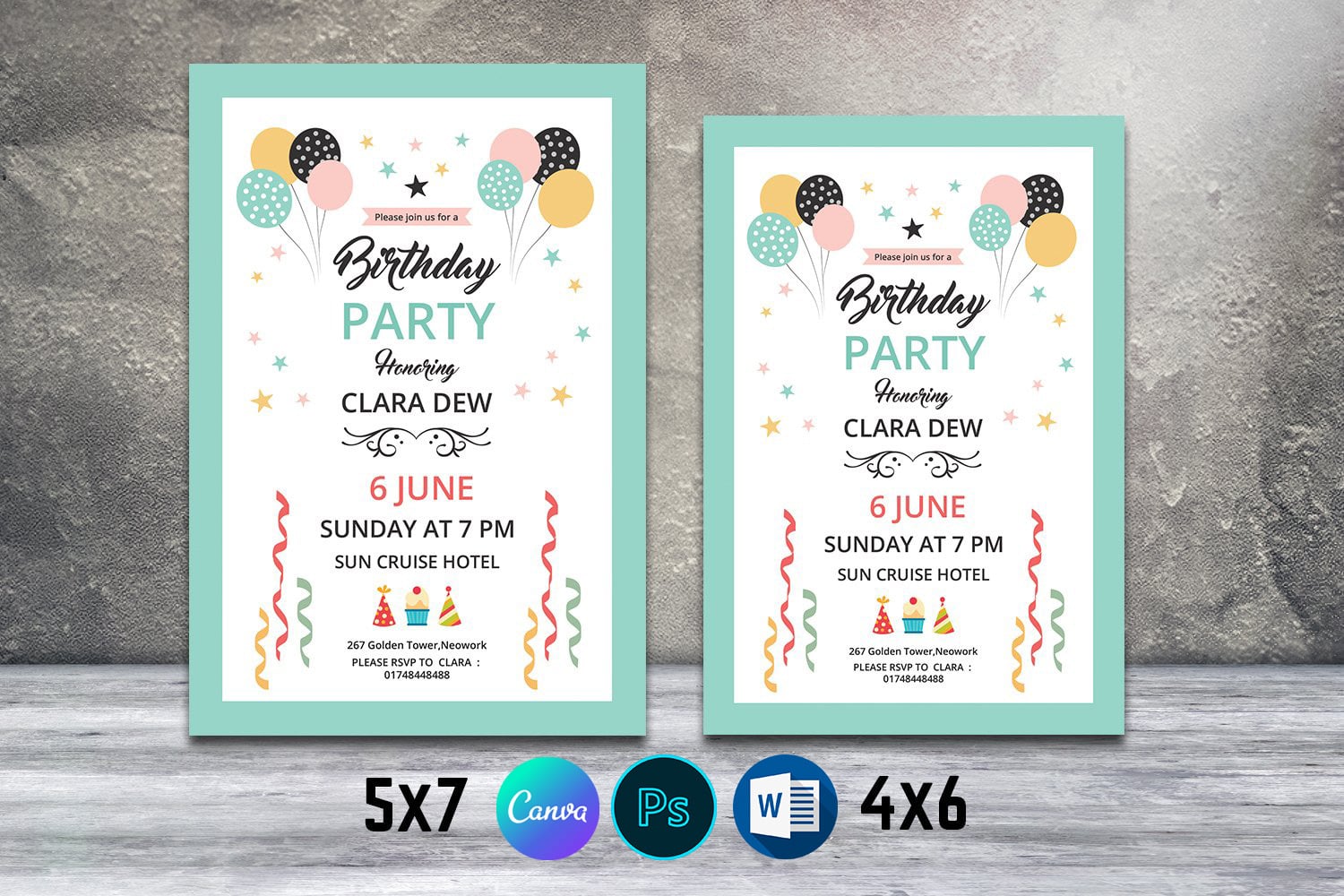 Editable Birthday Party Invitation Flyer Template – Fun & Creative Designs