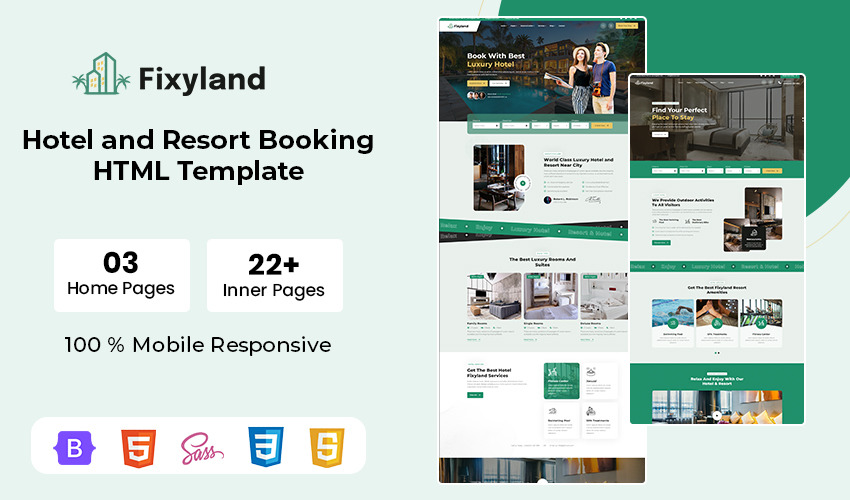 Fixyland - Hotel and Resort Booking HTML Template