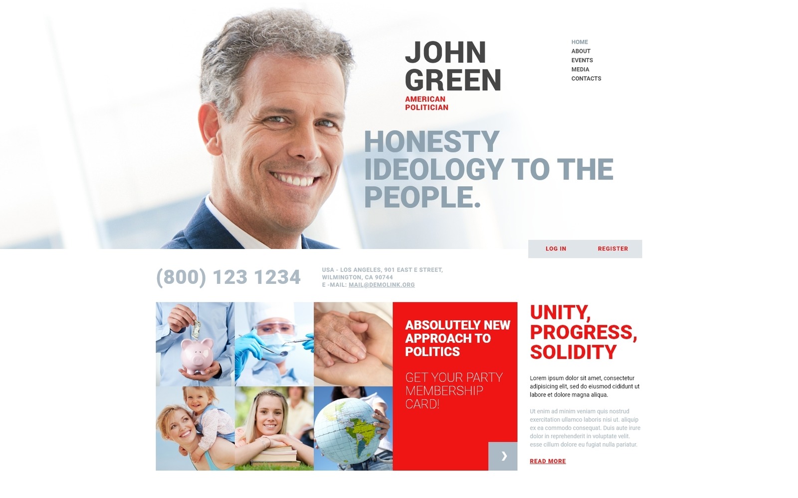 Portfolio for Politicians Joomla Template - TemplateMonster