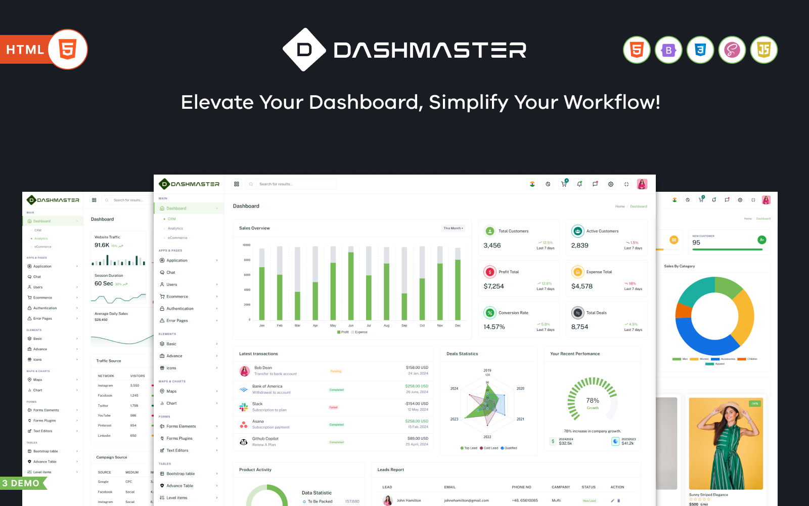 Dashmaster – Bootstrap 5 Admin & Dashboard Template