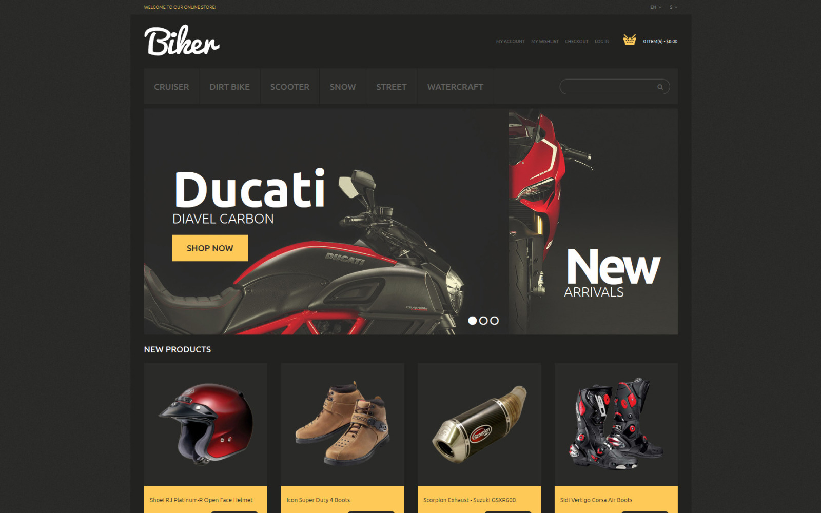 Bikes and Motorcycles Magento Theme #51110 - TemplateMonster