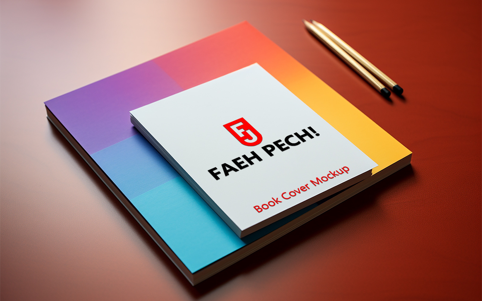 Notebook logo mockup | Book cover logo mockup | Notebook mockup | Book ...