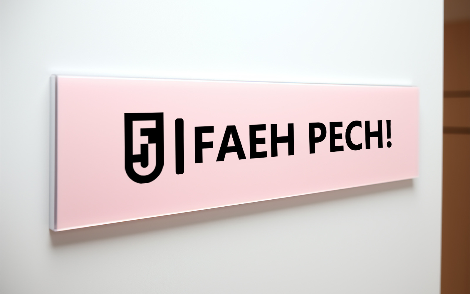 Wall name plate mockup | name plate mockup - TemplateMonster