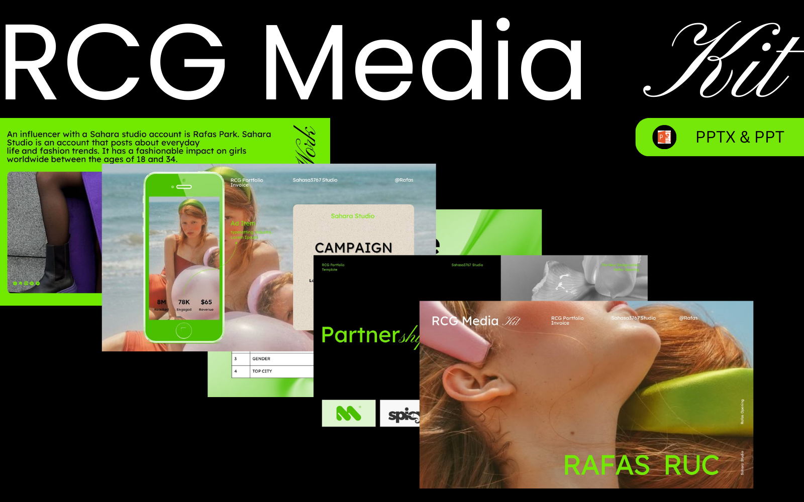 Rafas RCG Media Kit PPTX. #513616 - TemplateMonster