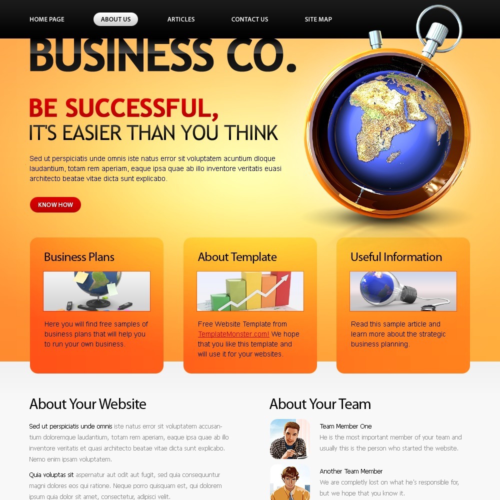 Free Business Company Template Website Template