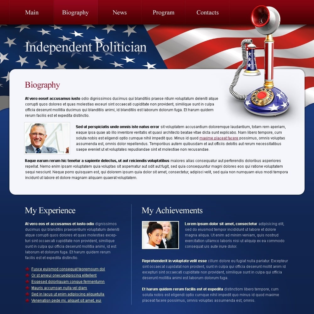 Free Politics Website Template #51499 - TemplateMonster