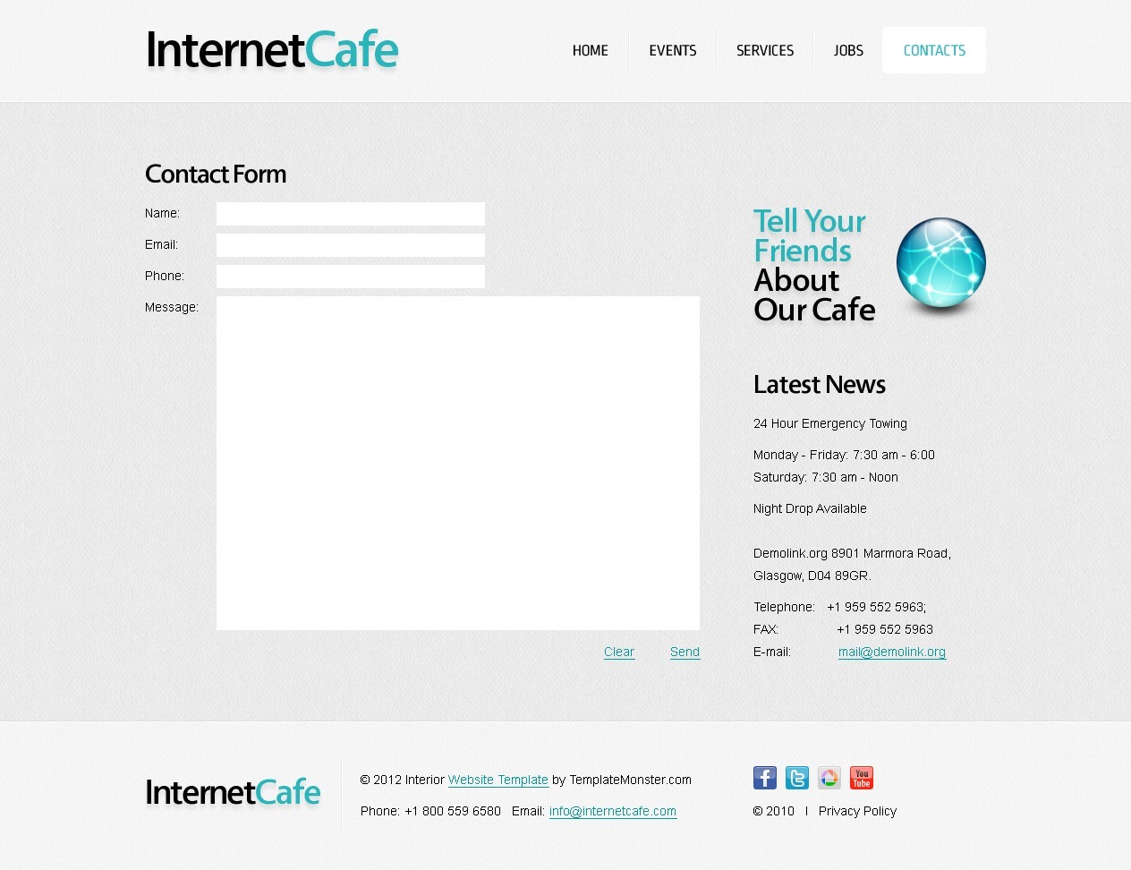 Modello di sito Web gratuito con jQuery Slider Website Template