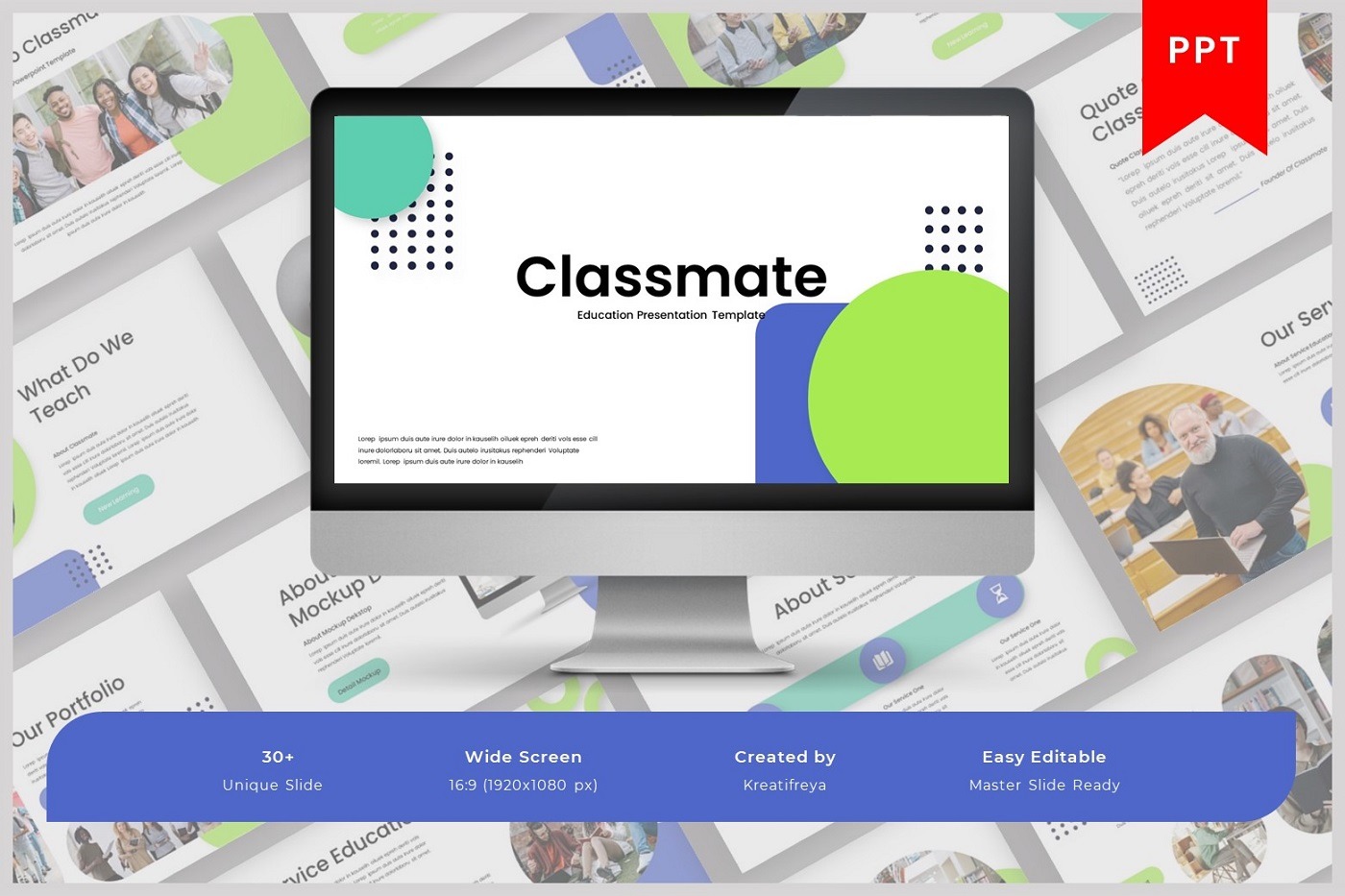 Classmate - Education PowerPoint Template - TemplateMonster