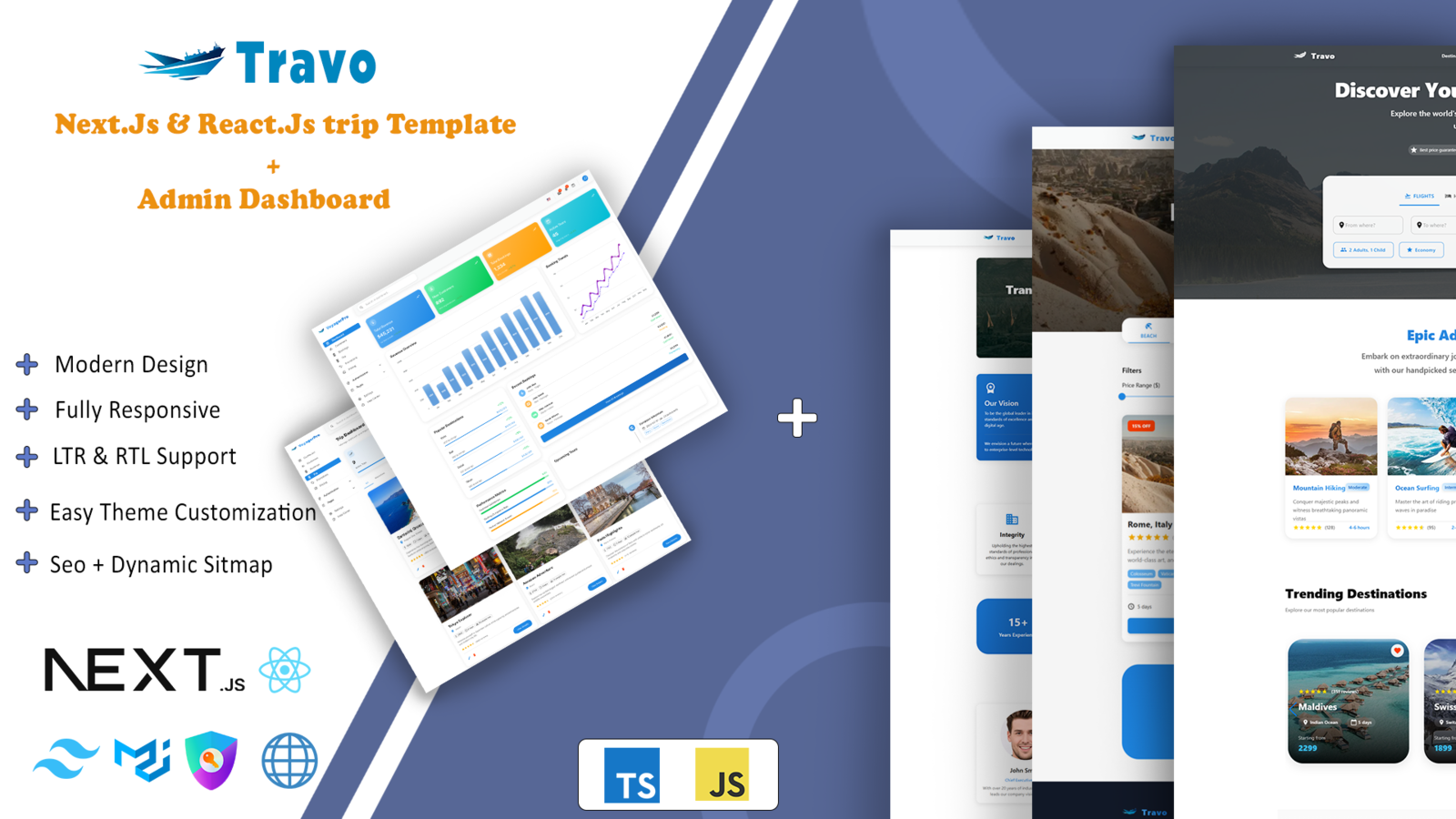 Travo - React.Js & Next.Js Travel Booking Platform Template