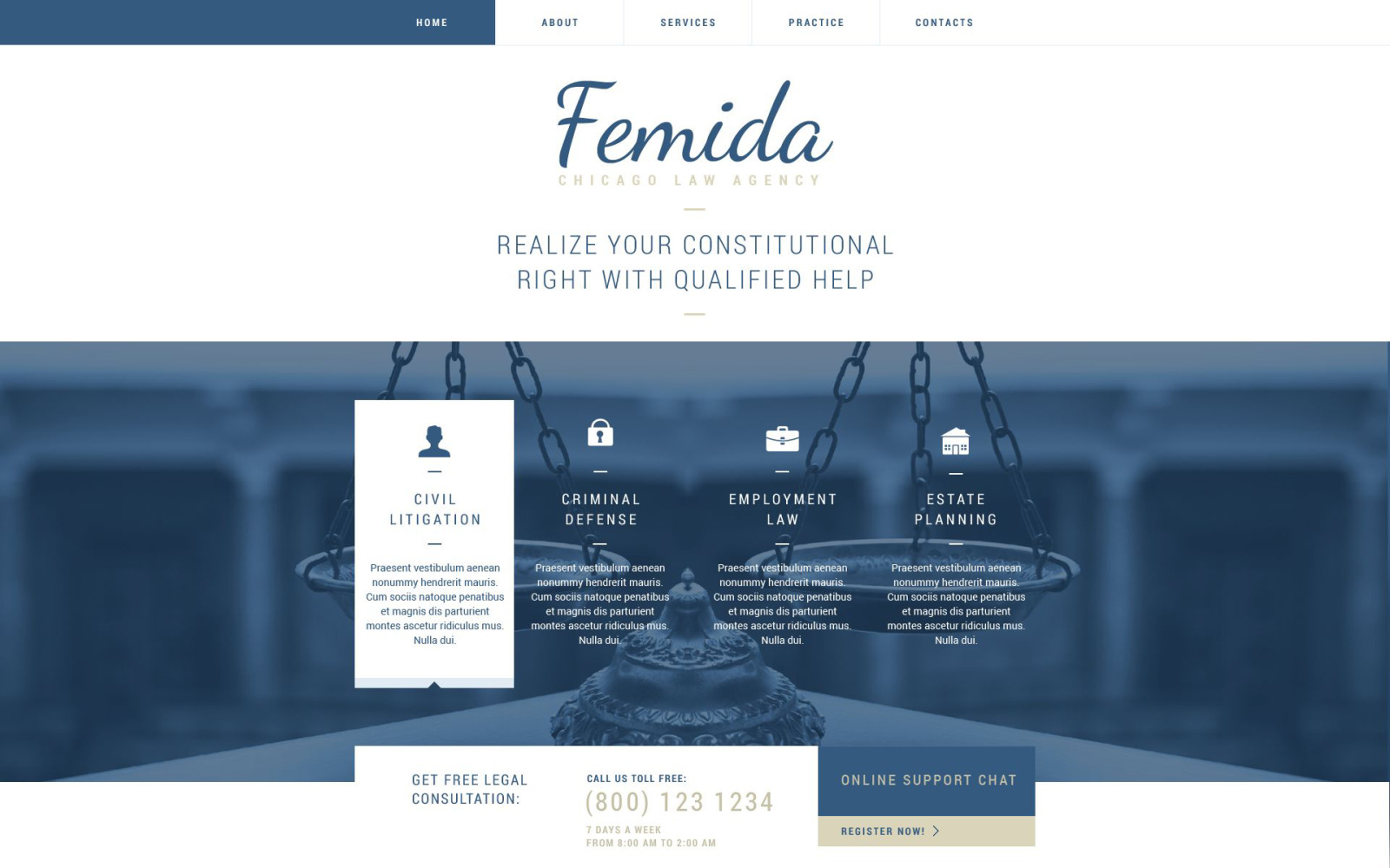 Law Firm Responsive Website Template - TemplateMonster