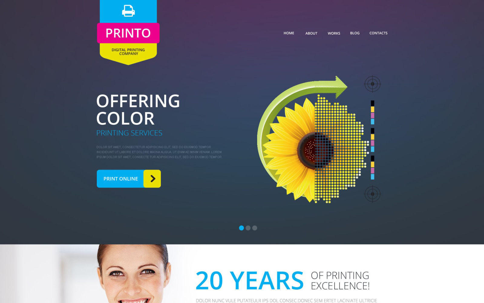 Print Shop Responsive Website Template - TemplateMonster