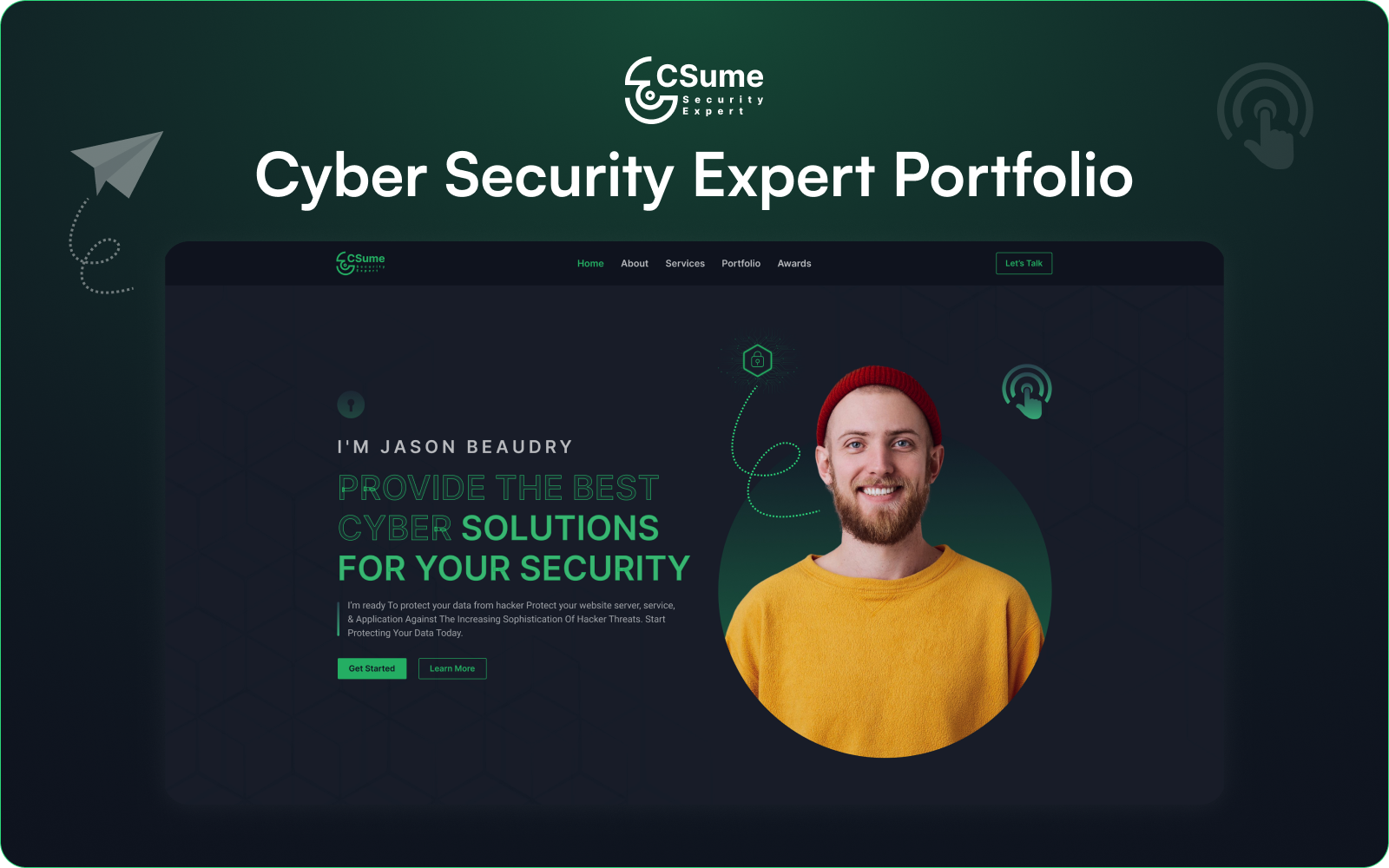 Csume v2 – Next.js Cyber Security Portfolio Template
