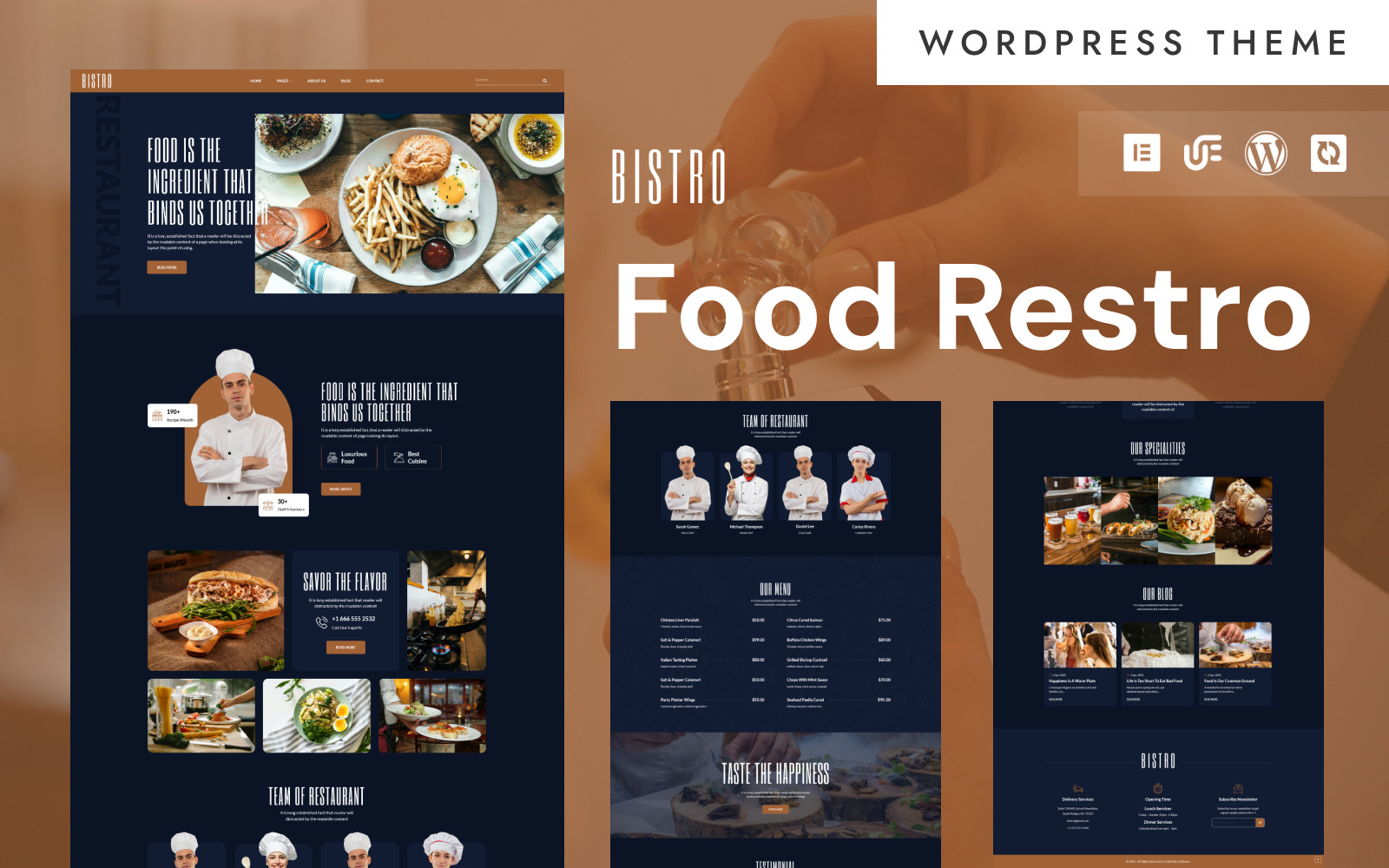 Bistro - Food Restaurant & Cafe WordPress Elementor Theme
