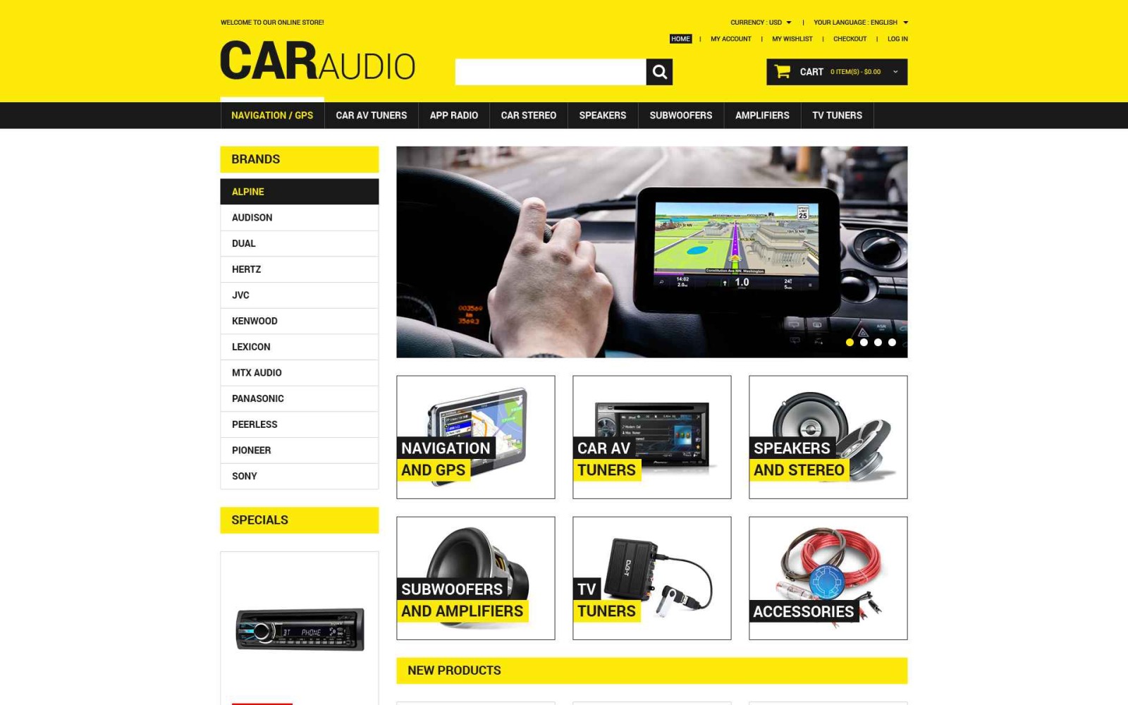 Car Audio Video Magento Theme #52061 - TemplateMonster