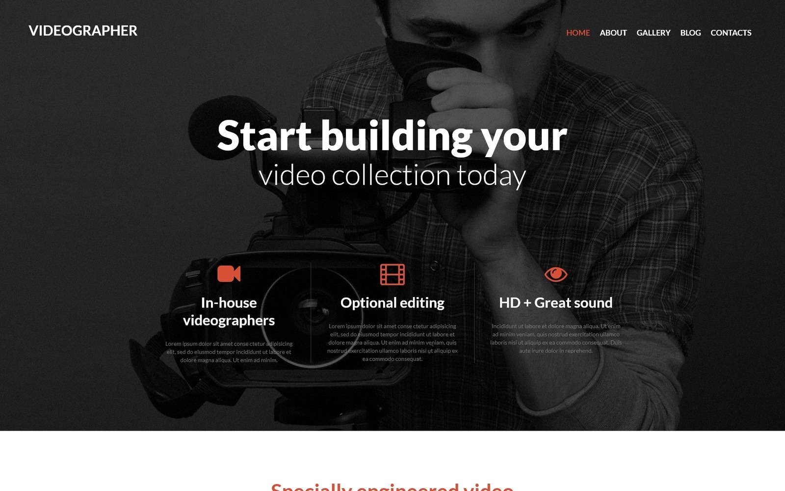 Videographer Services Joomla Template - TemplateMonster